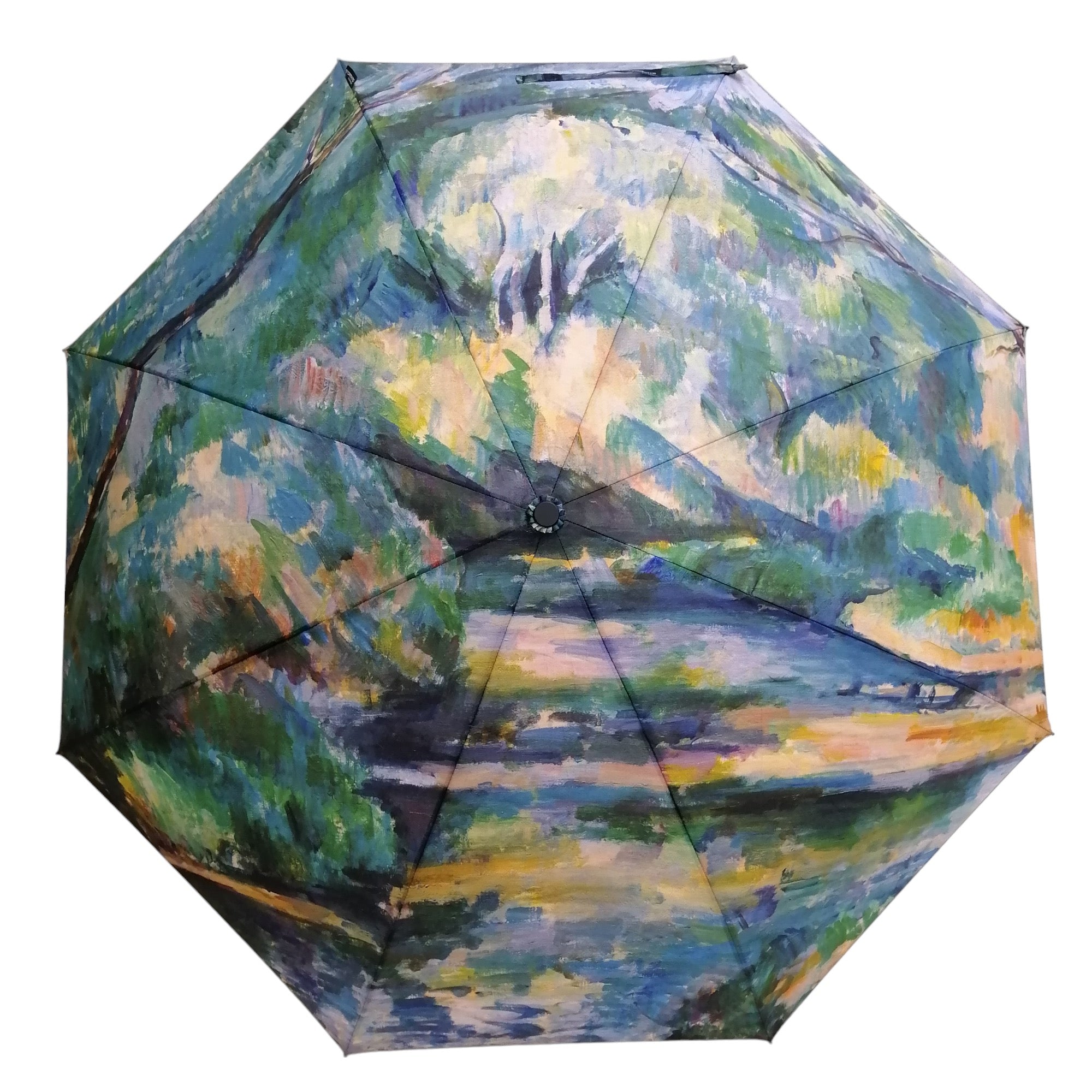StormKing Auto Folding Artist Umbrella - Cezanne The Brook – Umbrellaworld